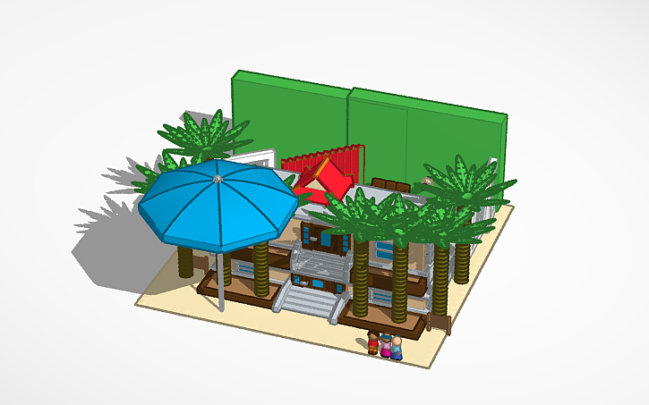 3D design beach house - Tinkercad