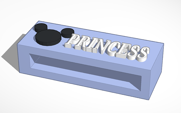 3D design Disney Magic band slider - Tinkercad