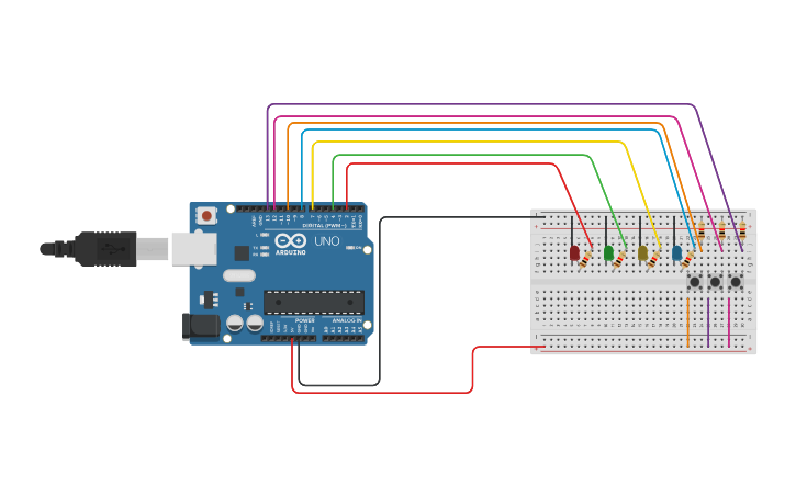 Circuit design Microcontroller - Tinkercad