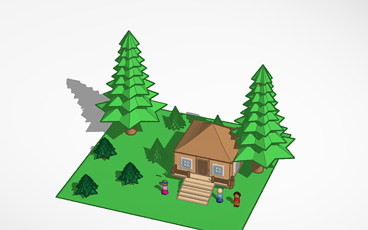3D design stranger things Jin Hopper's cabin - Tinkercad