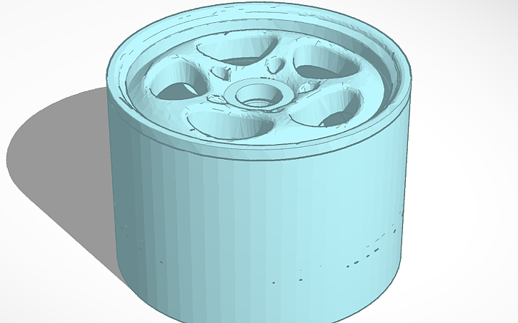 3D design 1/64 scale Porsche 928 Turbo rims - Tinkercad