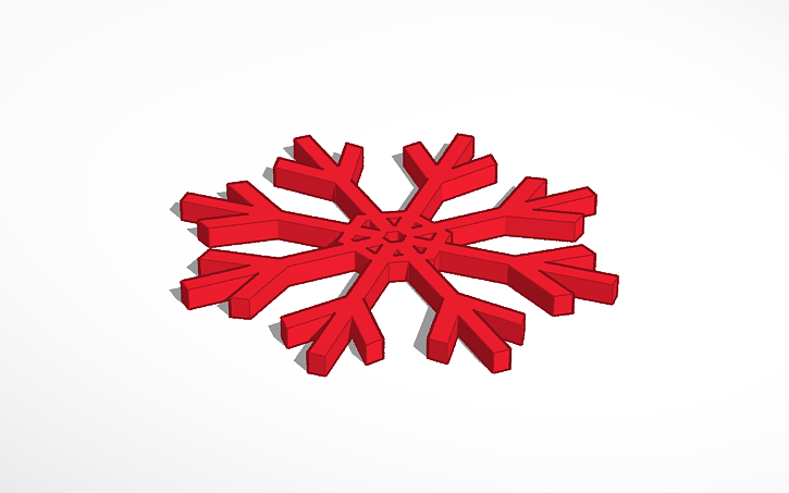 3D design 3d snowflake - Tinkercad