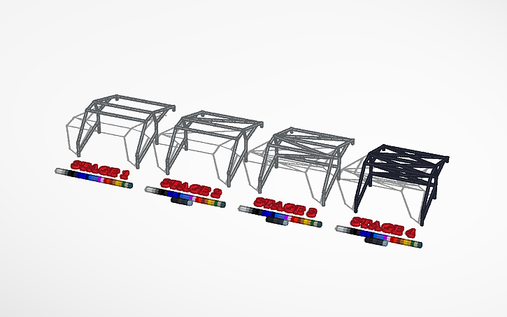 3D design ZERO AE86 MKIV Roll Cage - Tinkercad
