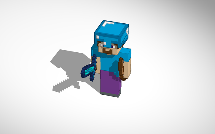 3D design Minecraft Steve - Tinkercad