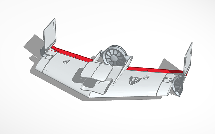 3D design flying Wing VTOL Rc Plane - Tinkercad