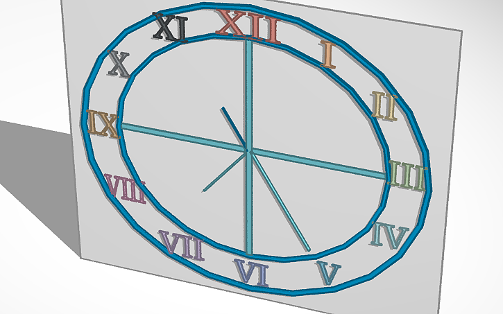 3D design My Rainbow Clock - Tinkercad