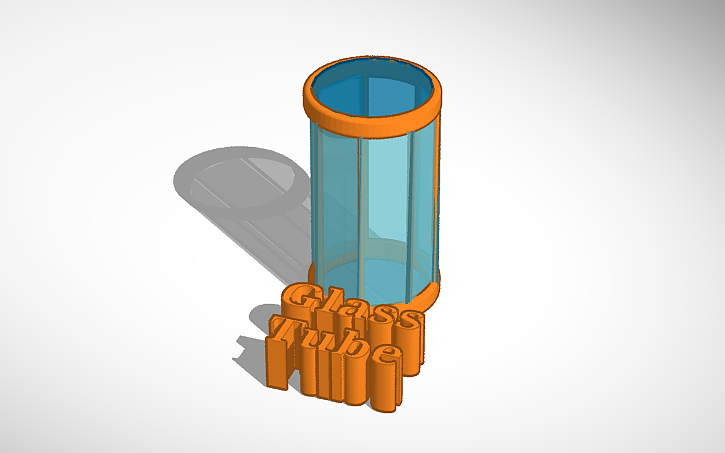 3D design Glass Tube (first project) - Tinkercad