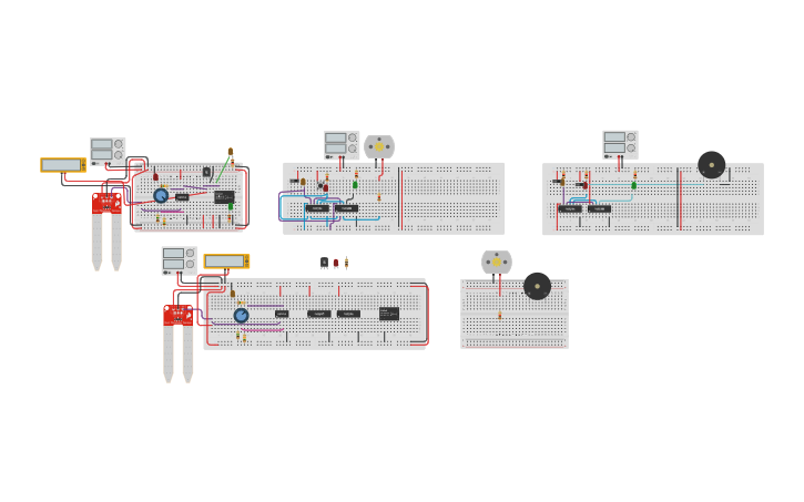 Circuit design Automatic Water Plant - Tinkercad