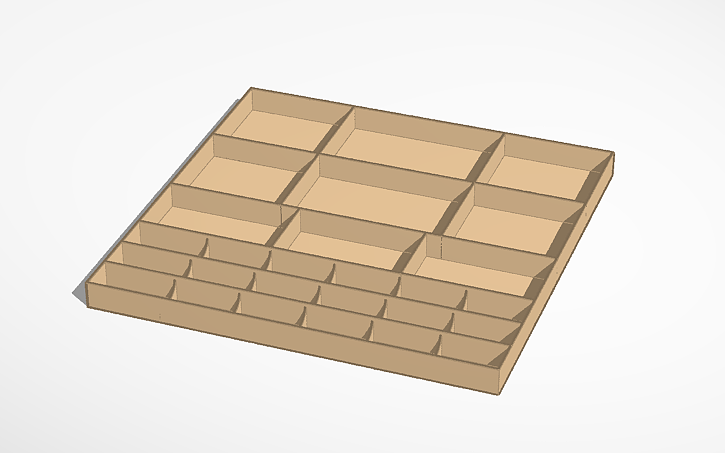 3D design Drawer organizer - Tinkercad
