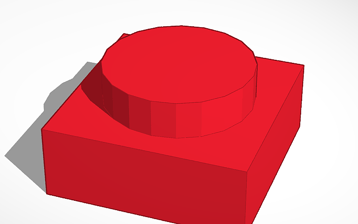 3D design LEGO 1x1 Plate - Tinkercad