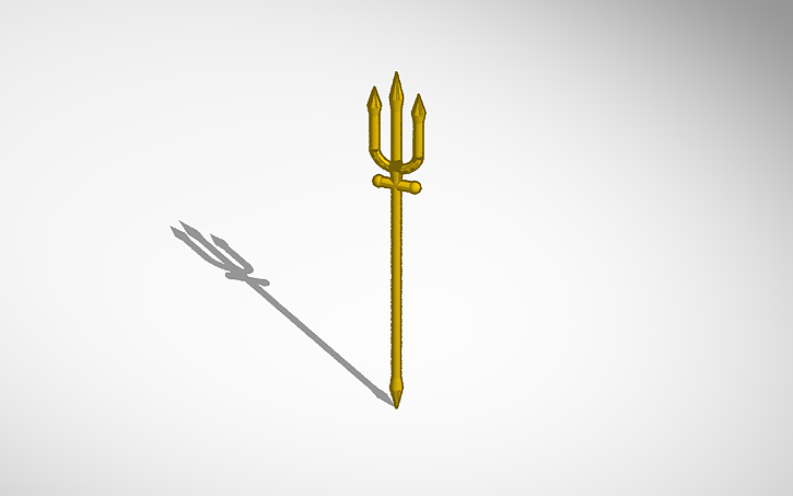 3D design simple trident - Tinkercad