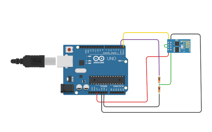 Circuit design WIFI Module - Tinkercad