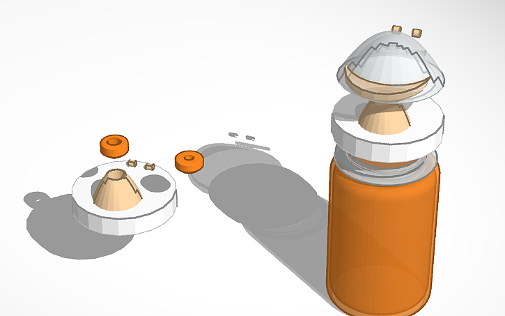 3D design Pill bottle - Makeable - Tinkercad