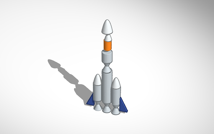 3D design Two stage Rocket - Tinkercad