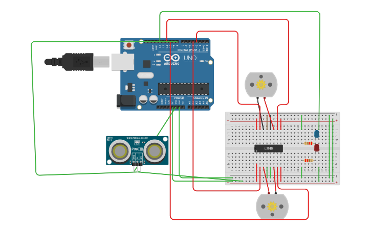 Circuit design Copy of ARDUINO UNO R3 - MOTOR DC - Tinkercad