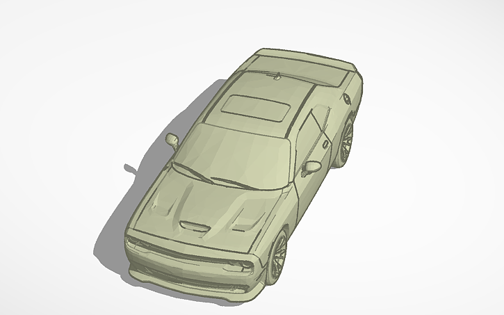 3D design Dodge Challenger Hellcat - Tinkercad
