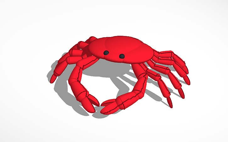 3D design crab - Tinkercad