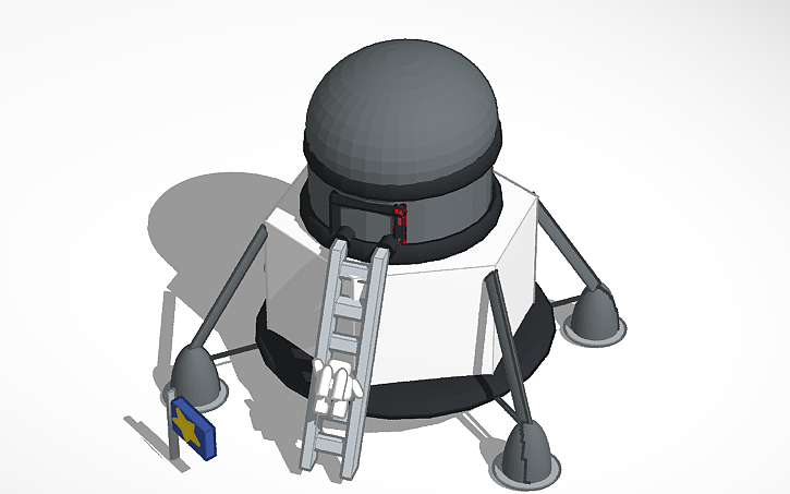 3D design lunar lander - Tinkercad