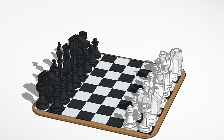 3D design Chess Board - Tinkercad