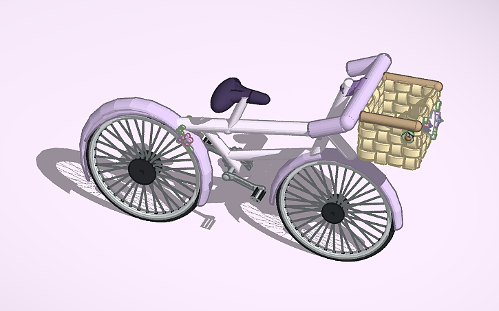 3D design Cute bike ♡ - Tinkercad