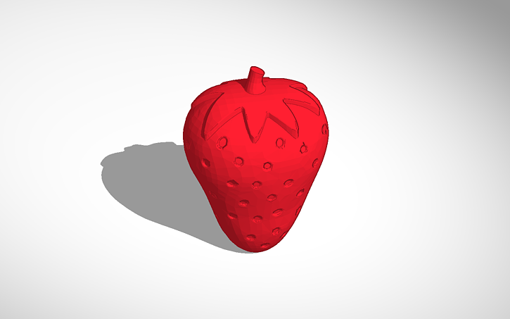 3D design Strawberry - Tinkercad