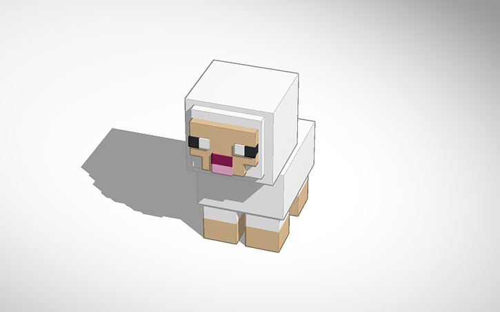 3D design Minecraft Sheep - Tinkercad