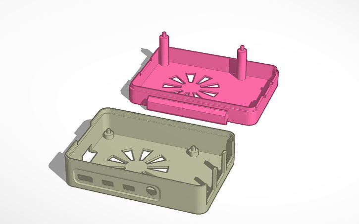 3D design Raspberry pi 4 case - Tinkercad