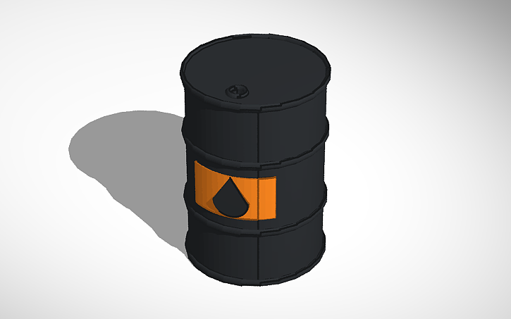 3D design Oil barrel - Tinkercad