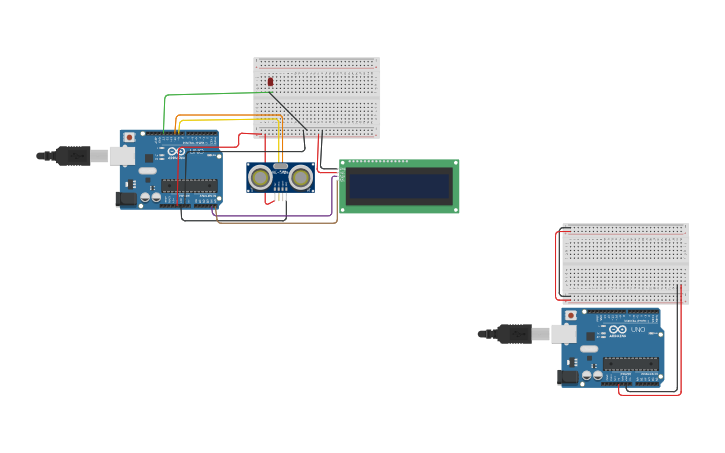 Circuit design distance detect - Tinkercad