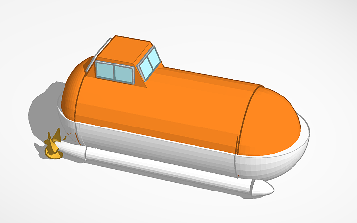 3D design lifeboat - Tinkercad