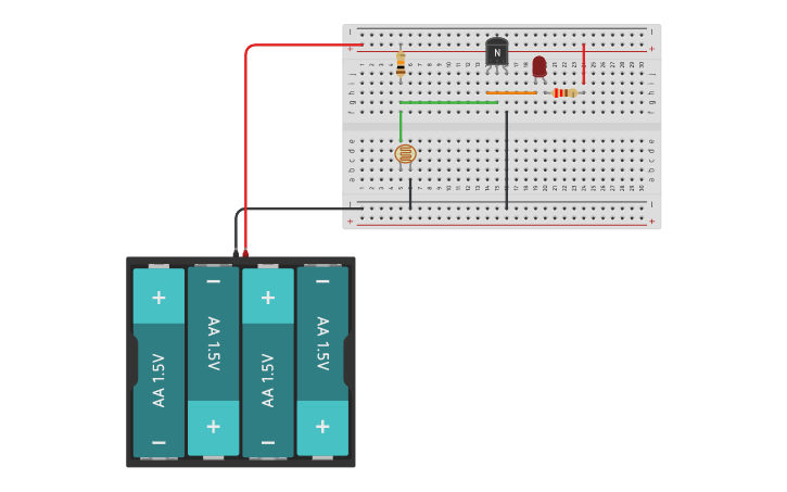 Circuit design TRANSISTOR - Tinkercad