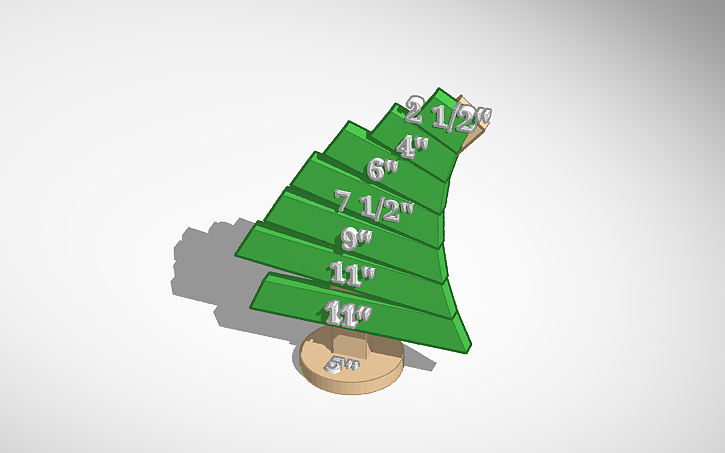 3D design Grinch Tree - Tinkercad