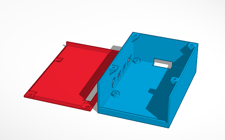 3D design raspberry Pi 4 case - Tinkercad