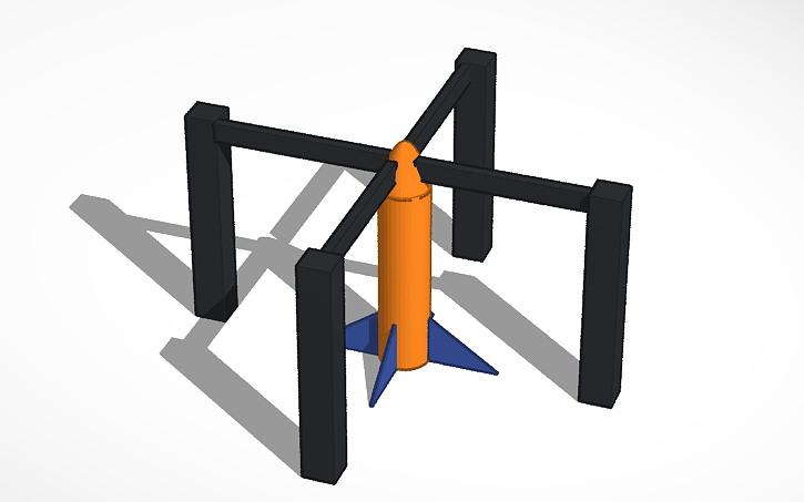 3D design rocket - Tinkercad