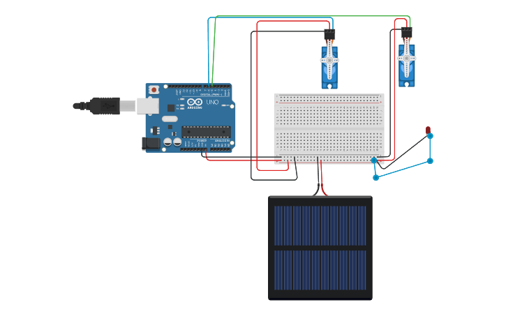 Circuit design solar panel - Tinkercad