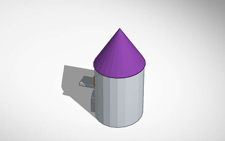 3D design wizard tower - Tinkercad