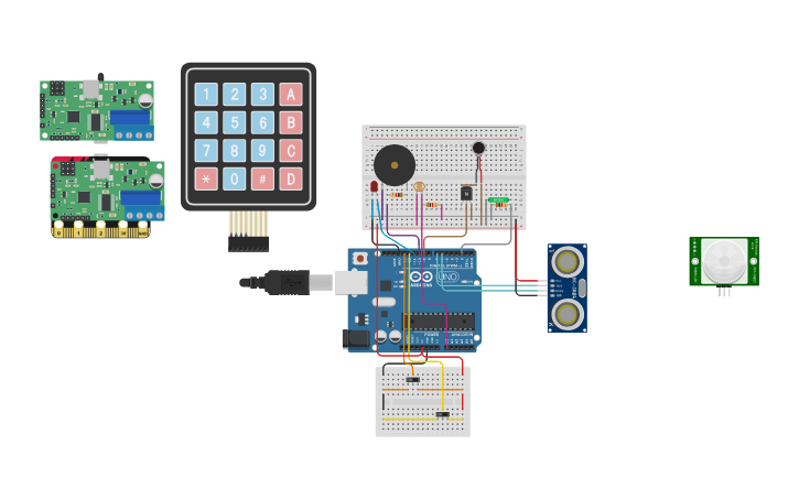 Circuit design Smart Blind Stick - Sumanth , Surya - Tinkercad