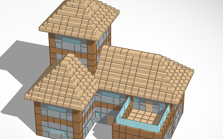 3D design Minecraft Pro House - Tinkercad