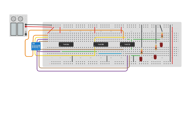 Circuit design Priority Encoder - Tinkercad