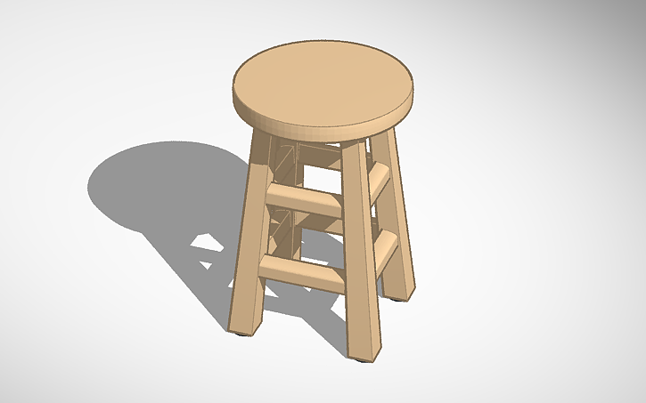 3D design Stool - Tinkercad