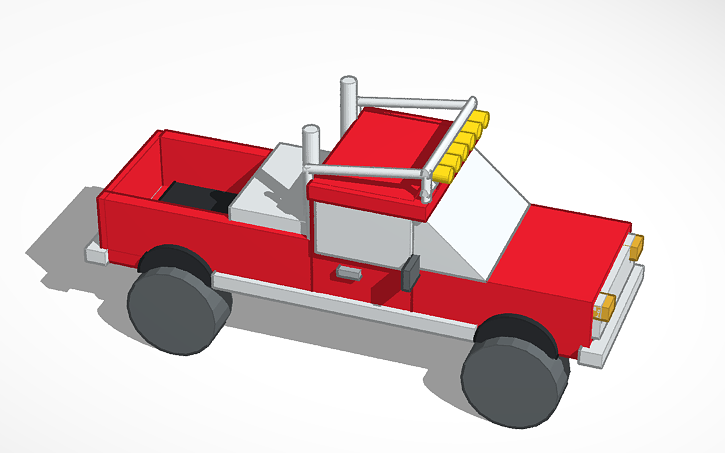 3D design Lifted diesel Truck - Tinkercad