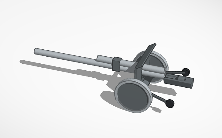 3D design artillery gun (sim lab) - Tinkercad