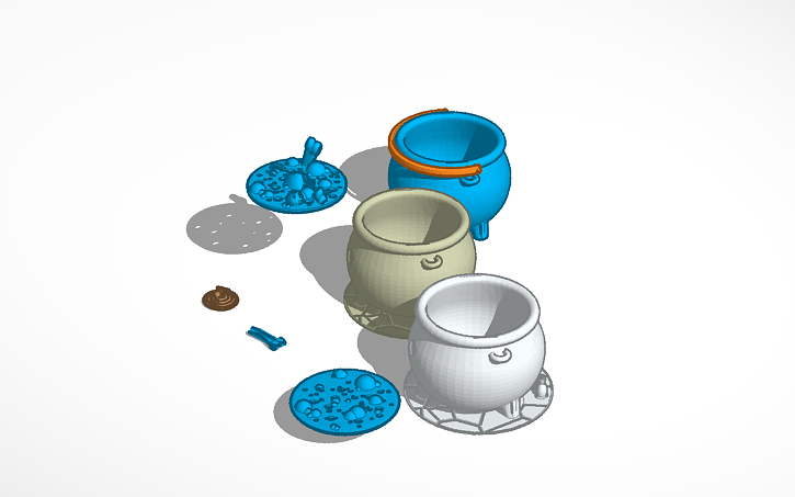 3D design Spooky witches Cauldron - Tinkercad