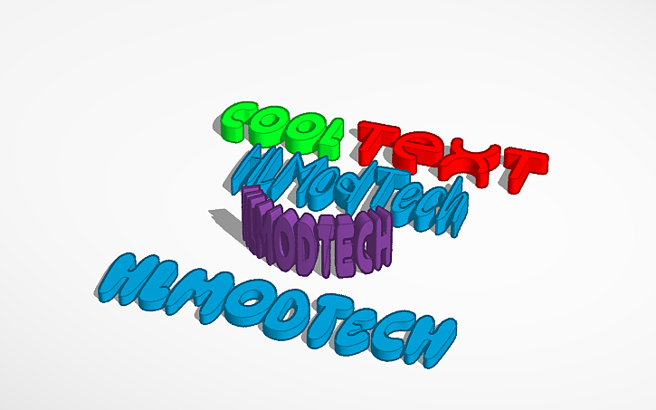 3D design Free custom font - Tinkercad