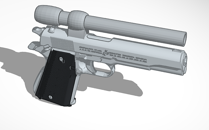 3D design The terminator (1984) laser sighted gun - Tinkercad