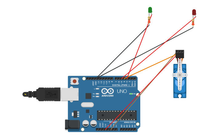Circuit design Servomotor con arduino - Tinkercad