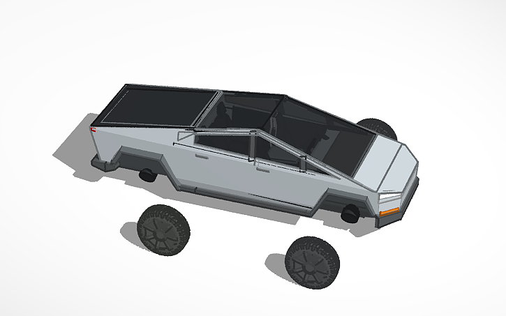 3D design Tesla Cybertruck 1/24 Scale - Tinkercad