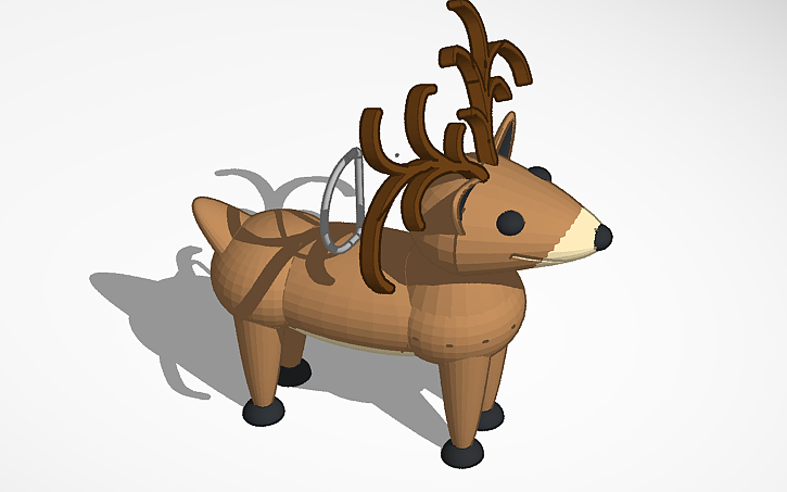 3D design Reindeer ornament - Tinkercad