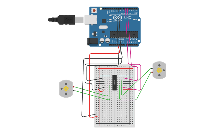 Circuit design Copy of Control de dos DC-Motors USANDO L293D DANIIL ...