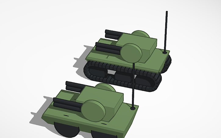 3D design AA Truck and Tank - Tinkercad